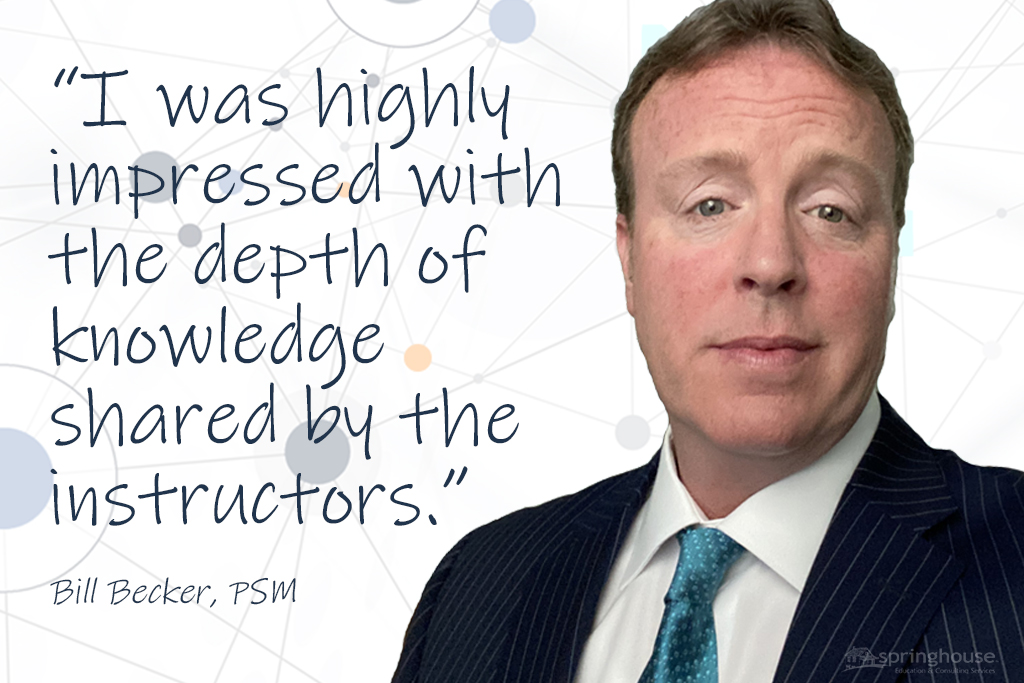 Student Success Story: Bill Becker, PSM - Springhouse
